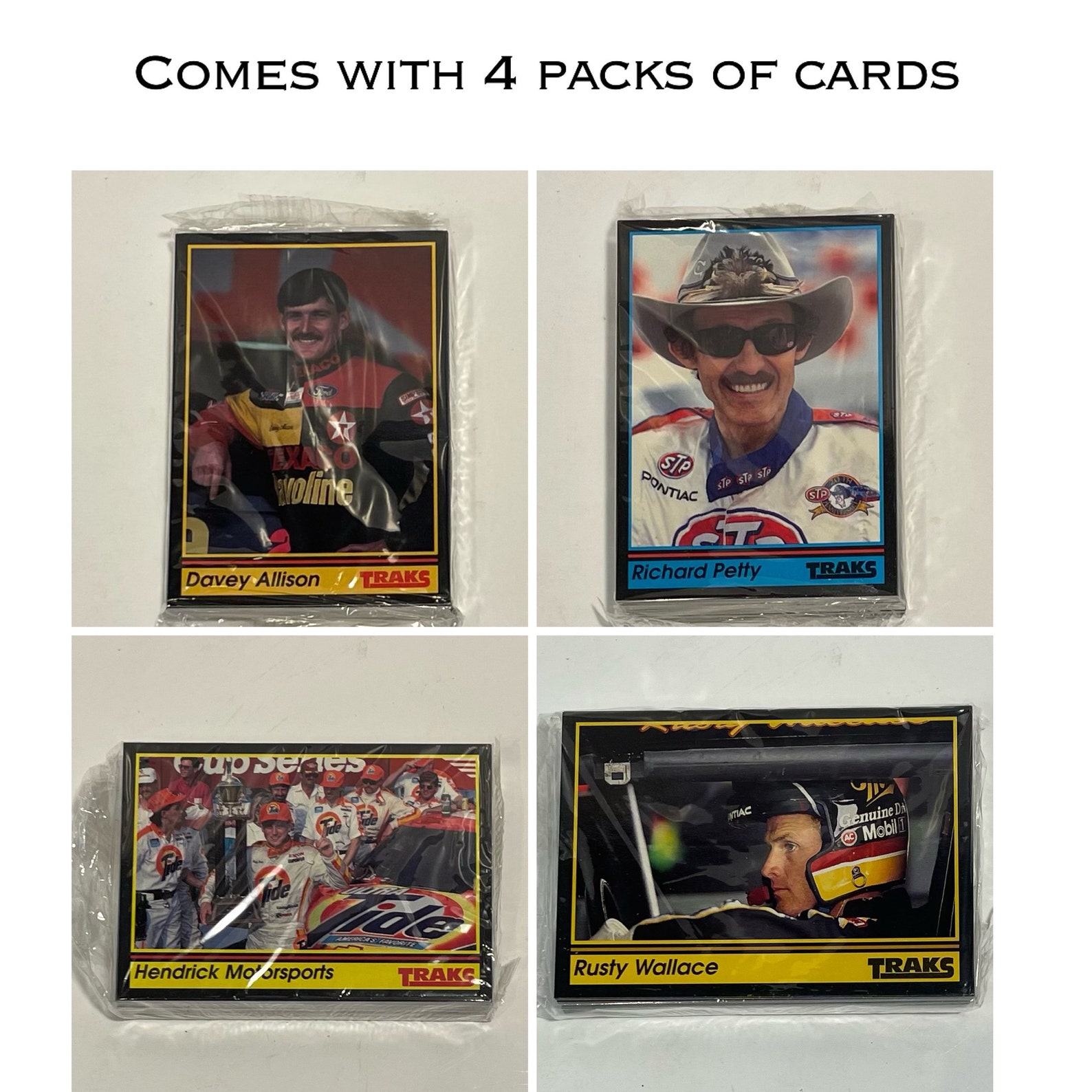 Vintage Nascar 1991 Traks Race Cards Wood Box Set Limited - Etsy