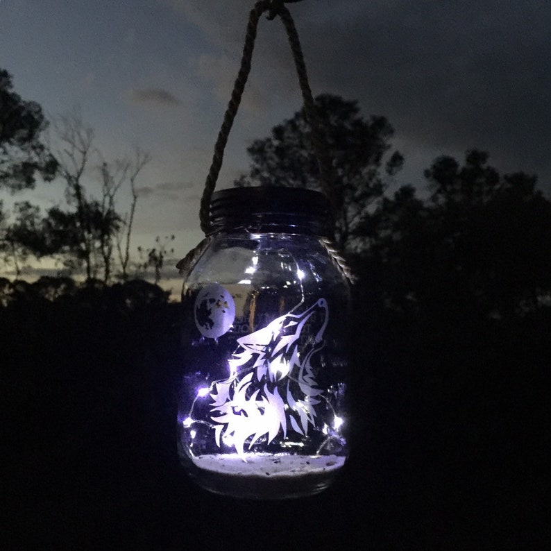 Grave Lantern Howling Wolf Cemetery Solar Light Grave - Etsy