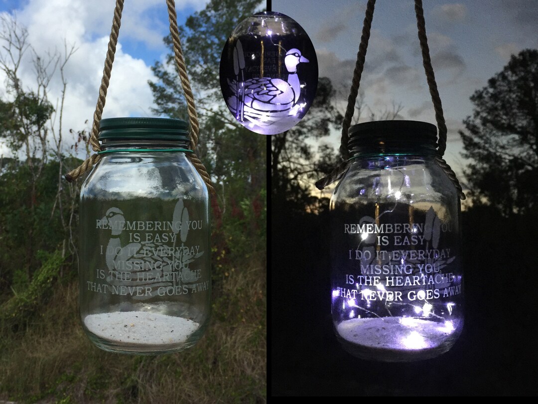 GRAVE DECORATION DAD, Duck Grave Lantern, Wildlife Cemetery Decoration ...