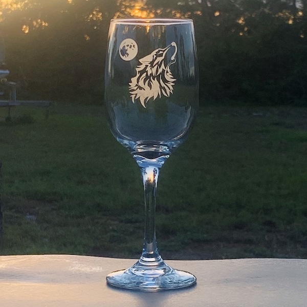 Wolf Glass - Etsy
