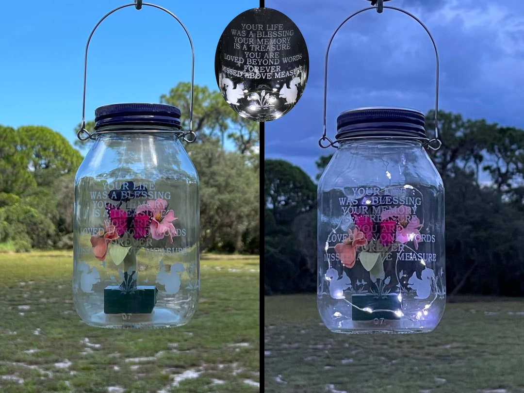 MEMORIAL GIFT for Cemetery, Grave Lantern With Poem, Cemetery ...