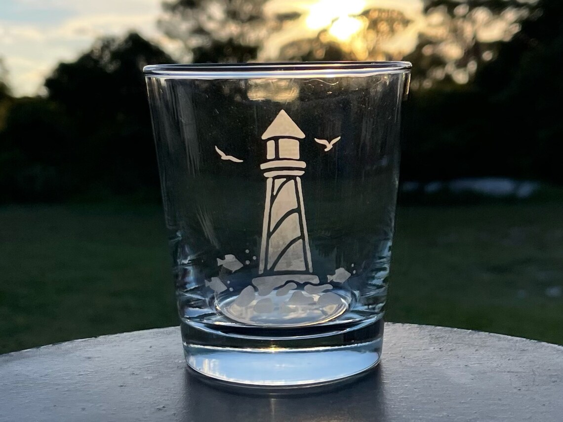 Lighthouse Glass for Cocktails, Nautical Barware for Liquor, Whiskey ...