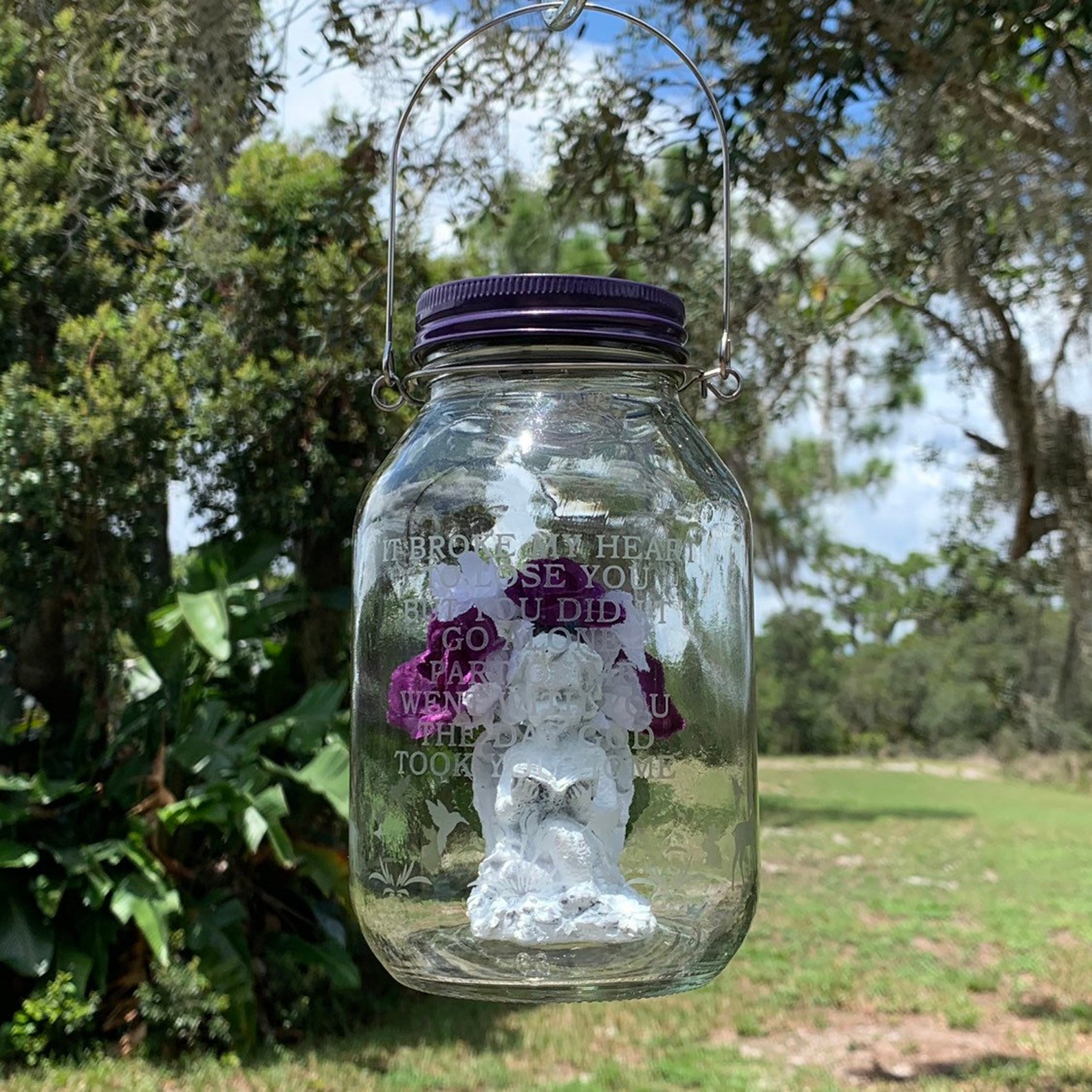 GRAVE DECORATION With Verse Memorial Lantern Cemetery - Etsy