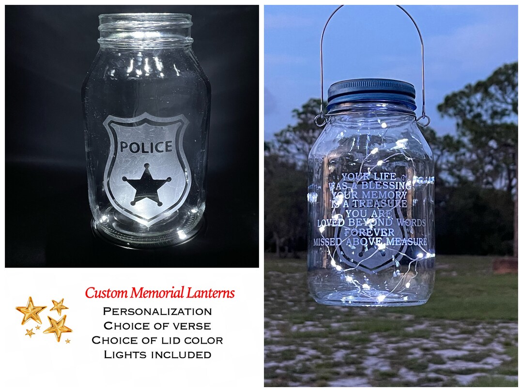 Loss of Police Officer, Grave Decoration, With Personalization, Solar ...