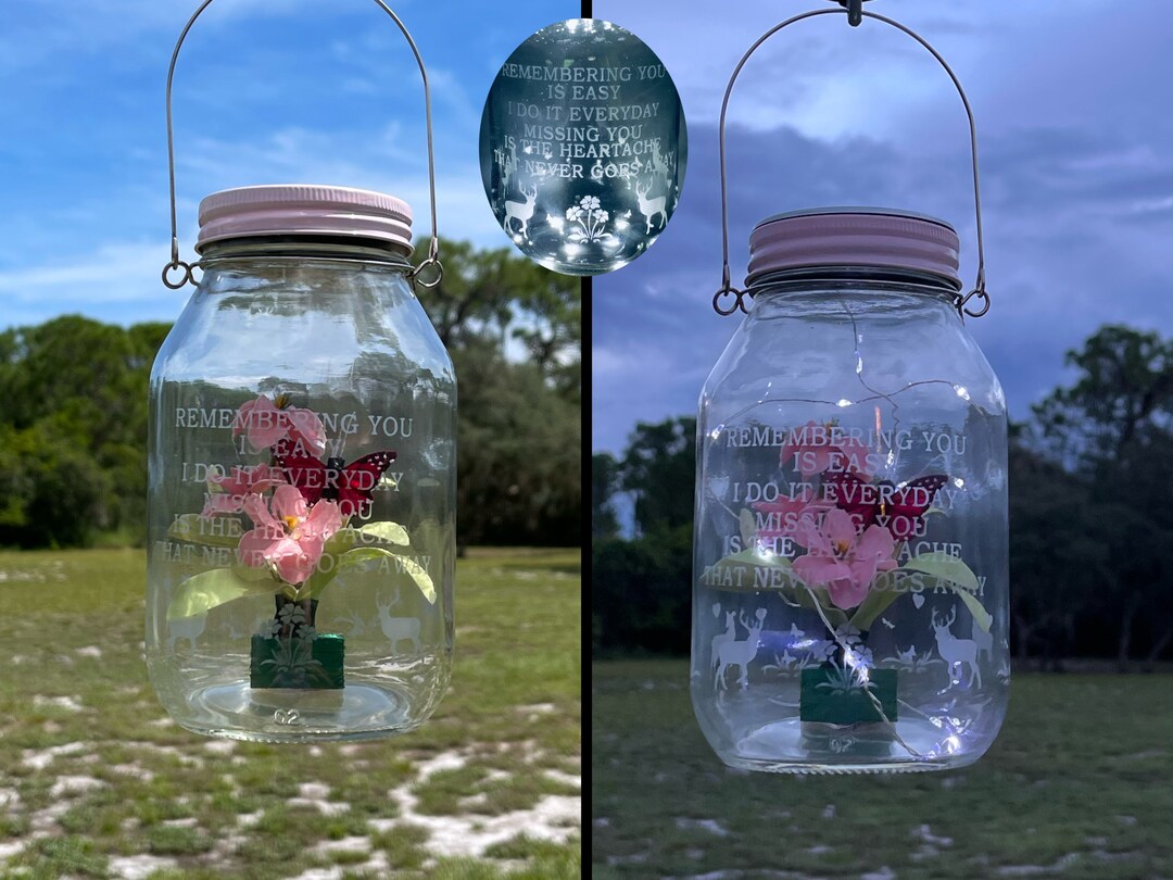 MEMORIAL LANTERN for Grave, With Flower Arrangement, Grave Decoration ...