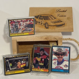 Vintage Nascar 1991 Traks Race Cards, Wood Box Set, Limited Edition, 4 ...