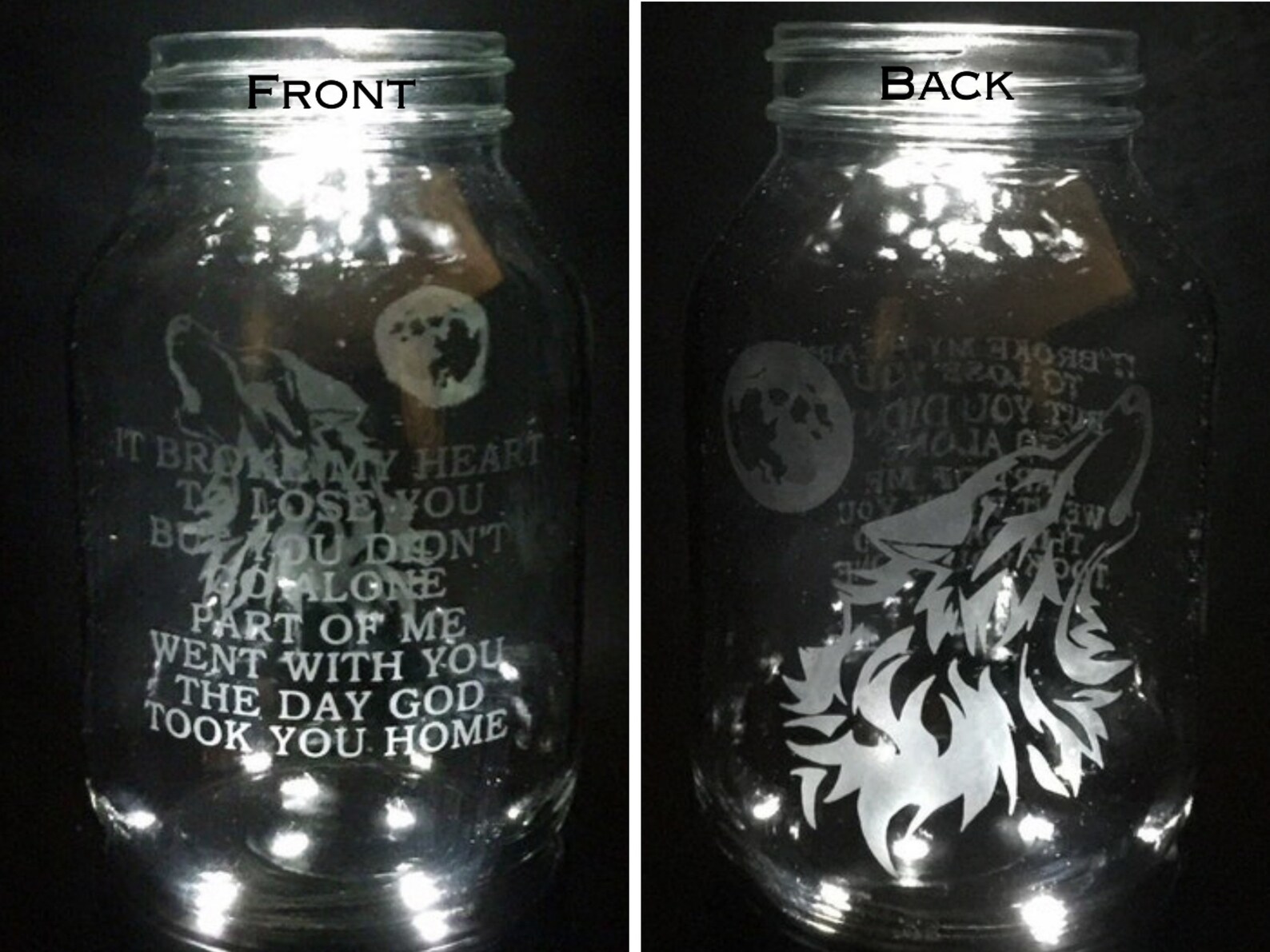 Grave Lantern Howling Wolf Cemetery Solar Light Grave - Etsy
