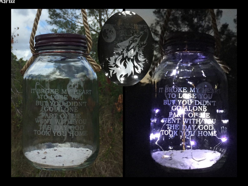 Grave Lantern Howling Wolf Cemetery Solar Light Grave - Etsy