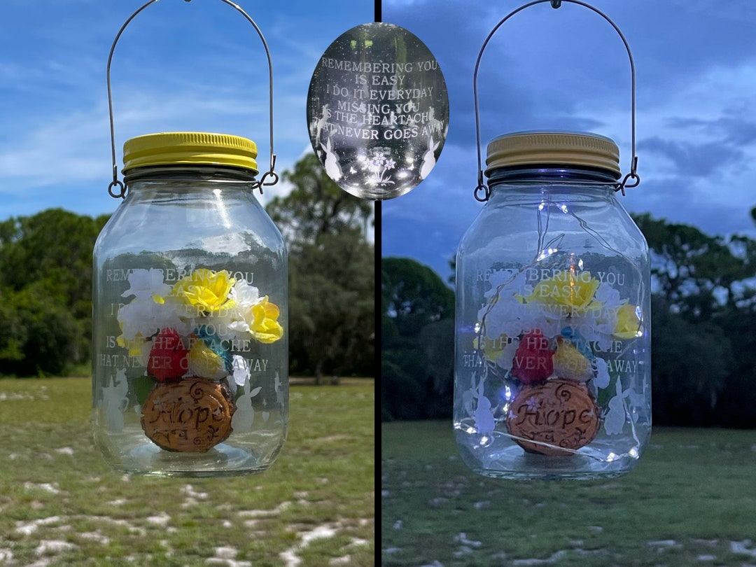 MEMORIAL LANTERN for Cemetery, With Verse, Cemetery Decoration for ...