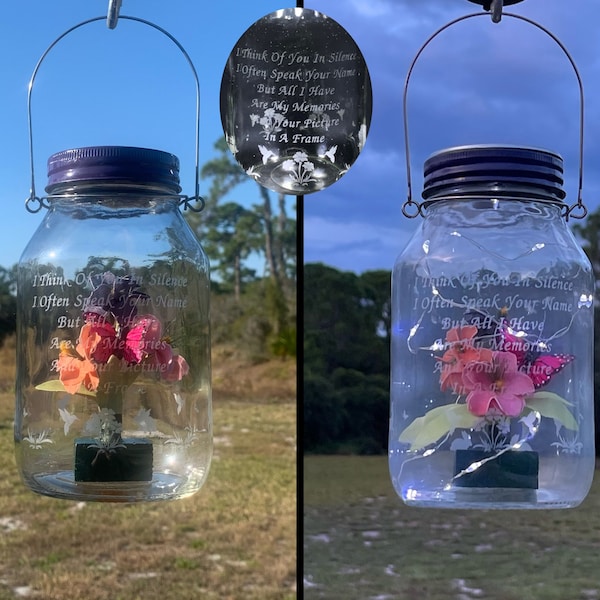 Solar Powered Memorial Lantern - Etsy