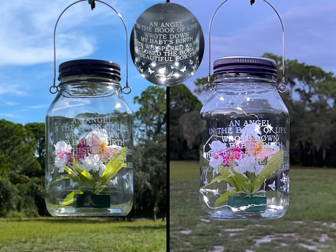BUTTERFLY MEMORIAL for Cemetery With Verse, Grave Lantern With ...