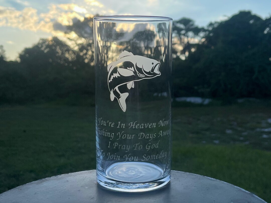 BASS MEMORIAL VASE, With Verse, Fisherman Candle Holder With Poem, in ...
