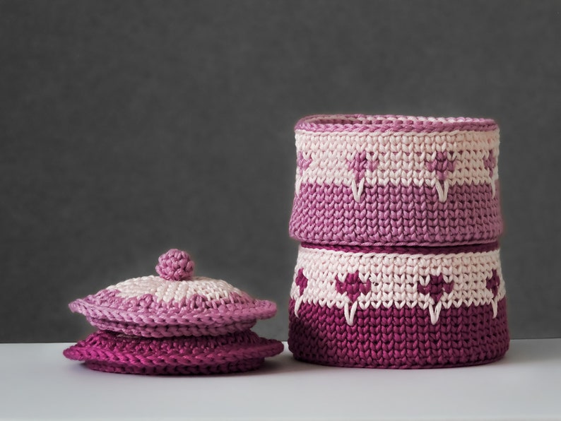 Crochet Bowl With Lid, Lidded Box, Jewellery Bowl, Crochet Lidded Bowl ...