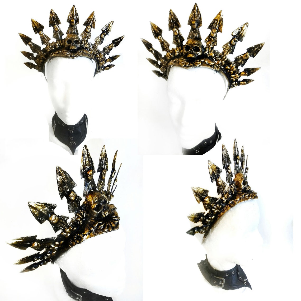 Medieval Armored Crown. Gothic tiara for a photo shoot. gold | Etsy