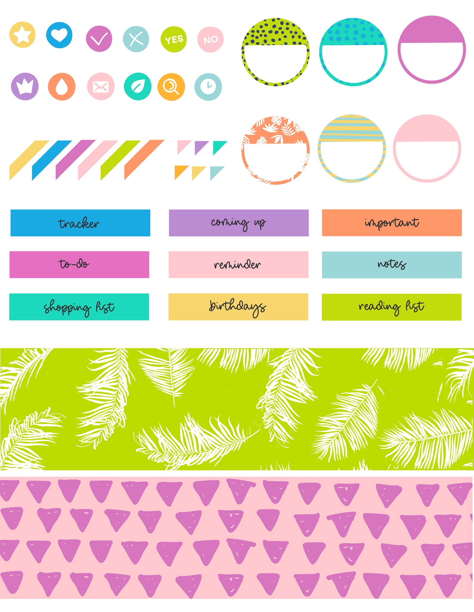 400+ Summer Bright Digital Planner Stickers for Goodnotes & Other ...