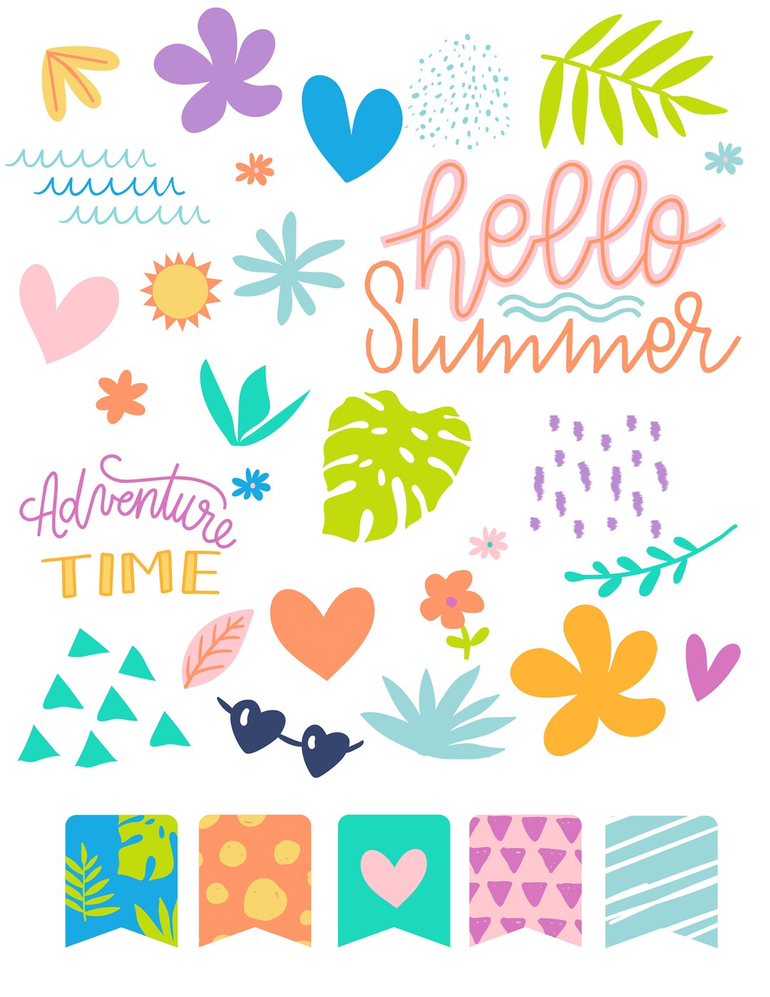 400+ Summer Bright Digital Planner Stickers for Goodnotes & Other ...