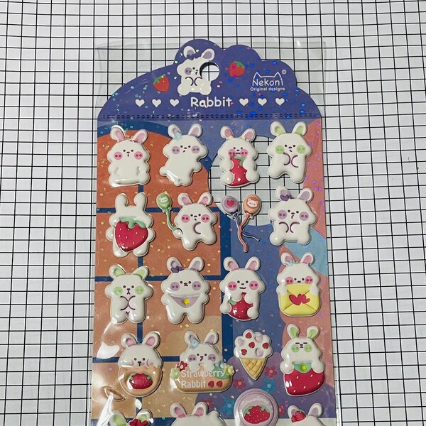 Japanese Puffy Stickers - Etsy