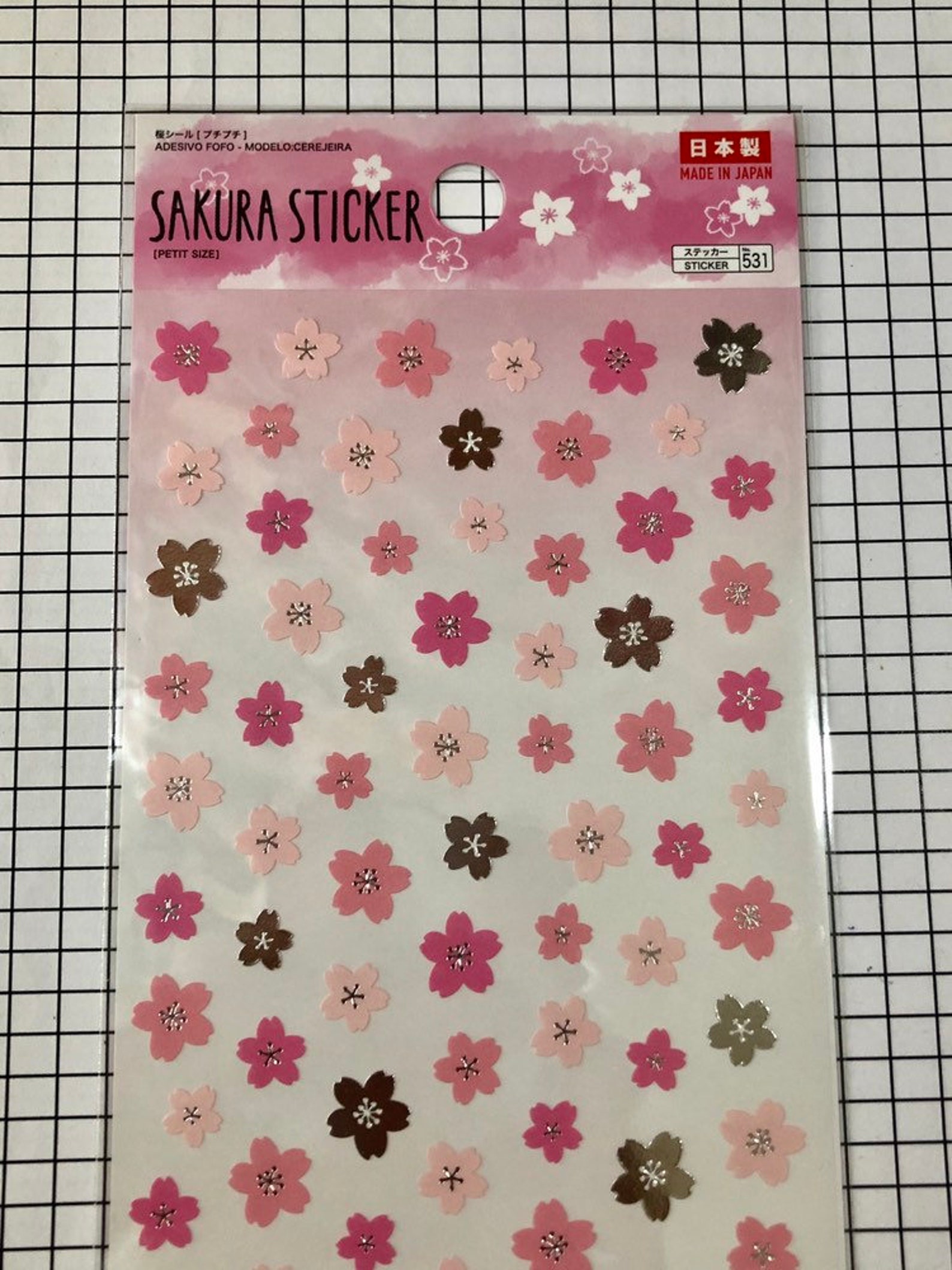 SAKURA Stickers Flower Sticker Small Sticker Sparkling - Etsy