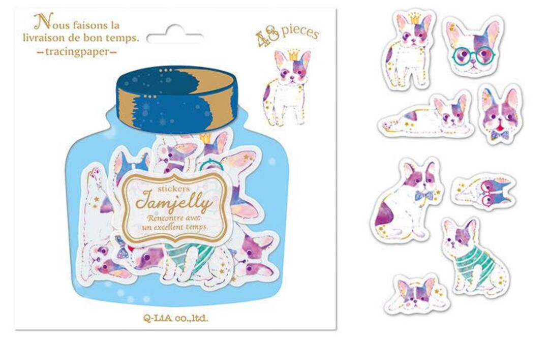 Japanese Tracing Paper Stickers Sack, Cute DOG Stickers. Kawaii ...