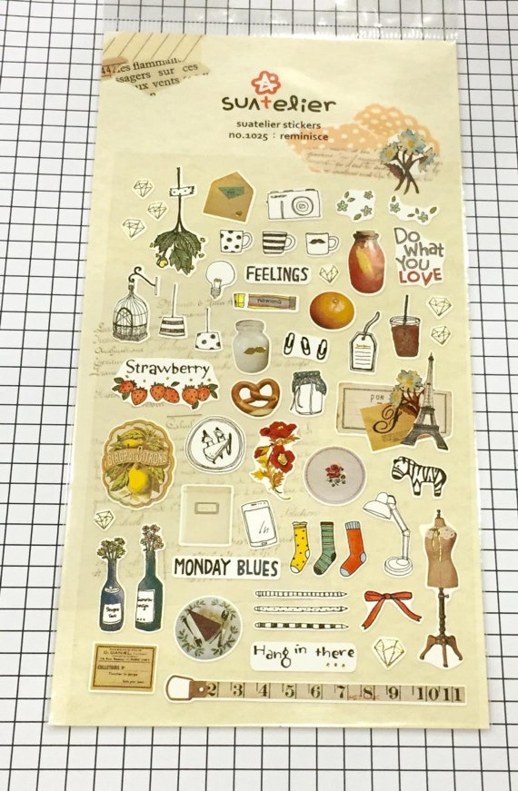 Reminisce Stickers Seal Cute Stickers Scrapbook Supplies | Etsy