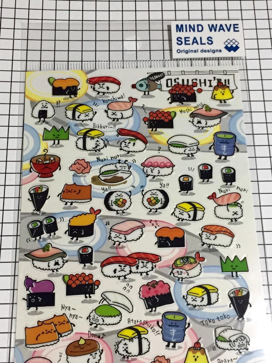 Japan Paper Stickers Seals Cute SUSHI Theme Stickers Food - Etsy