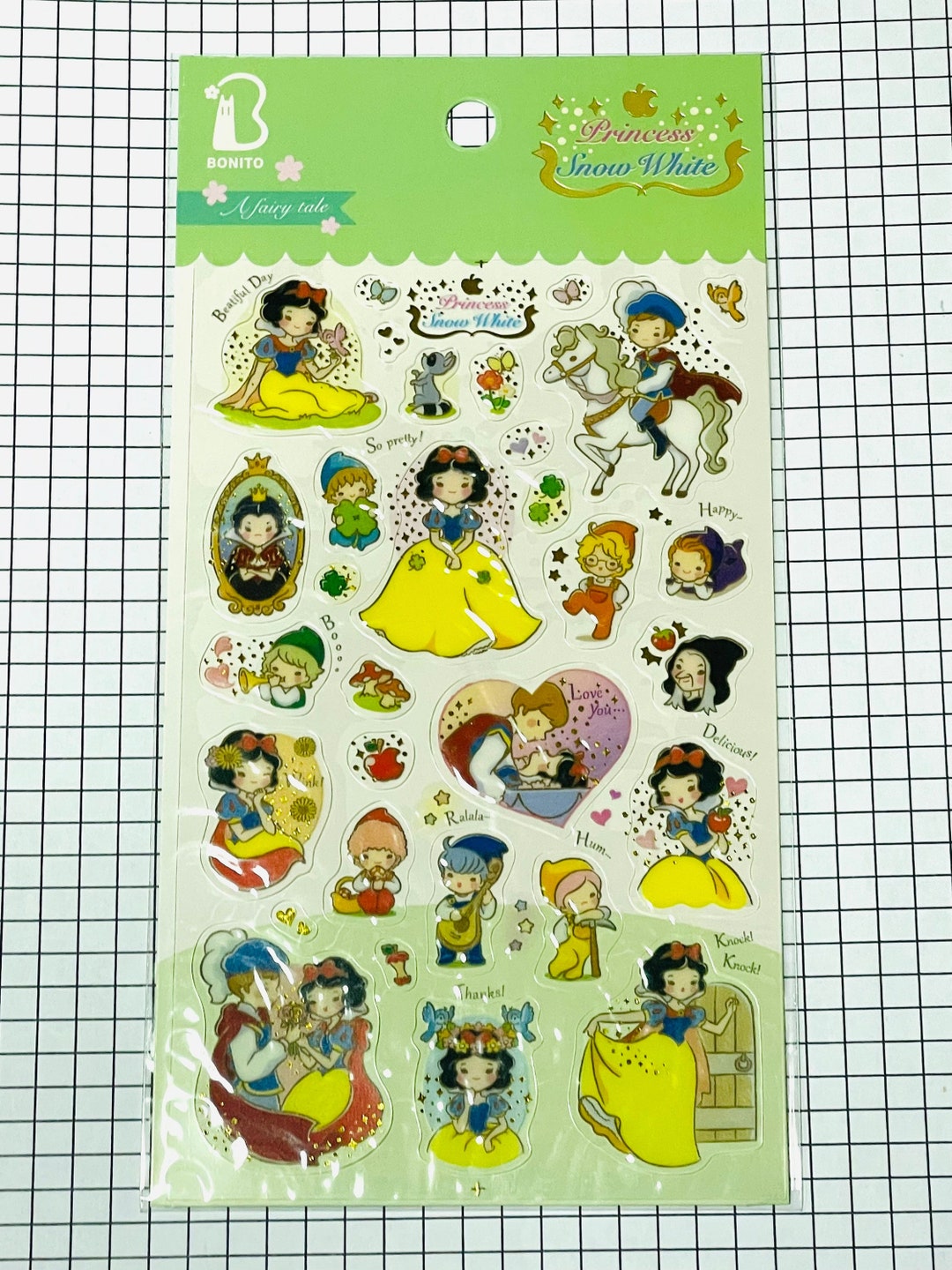 Fairy Tale World Sticker Seal, Snow White Princess Sticker, Girl ...