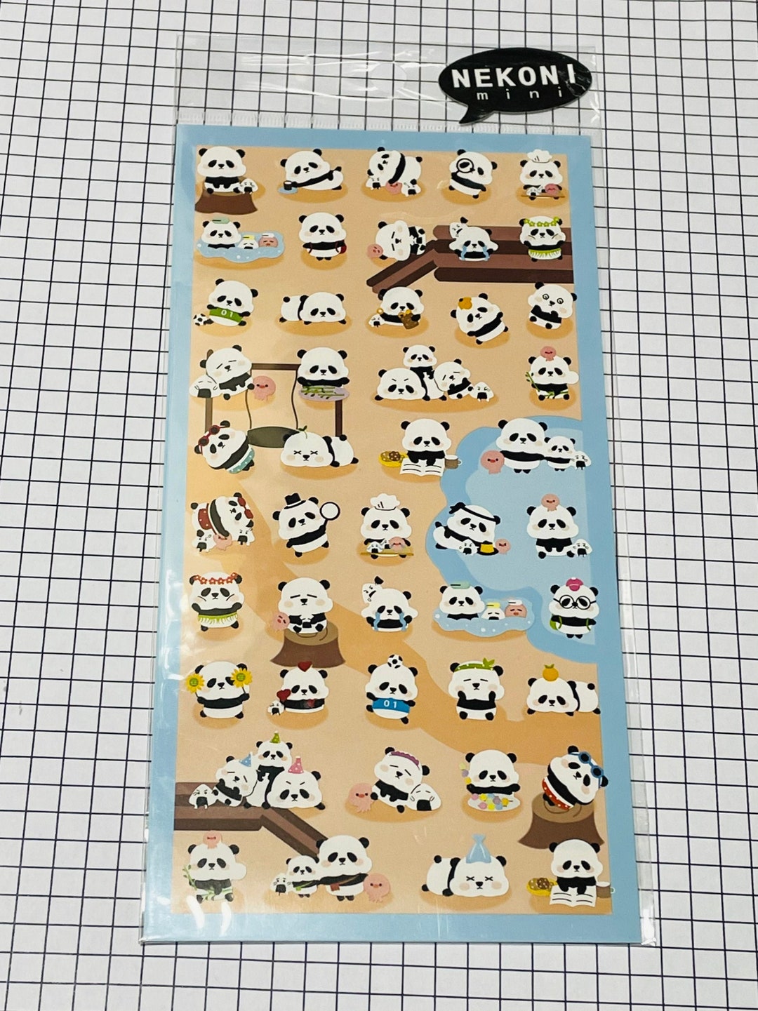PANDA Sticker Animal Theme Sticker Sheet Supplies Small - Etsy