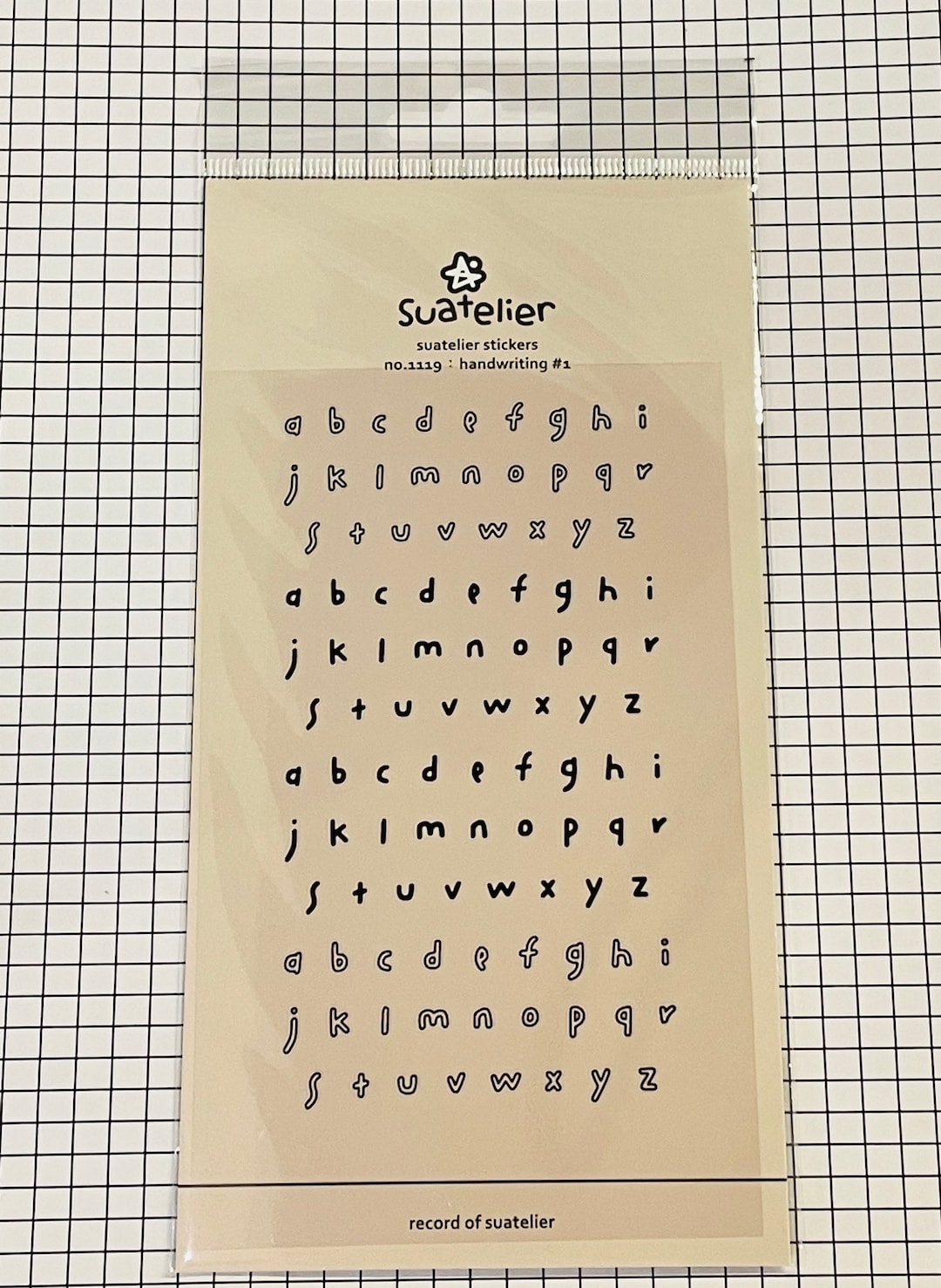 Handwriting Theme Stickers, Alphabet Sticker, Black Stickers, Small ...