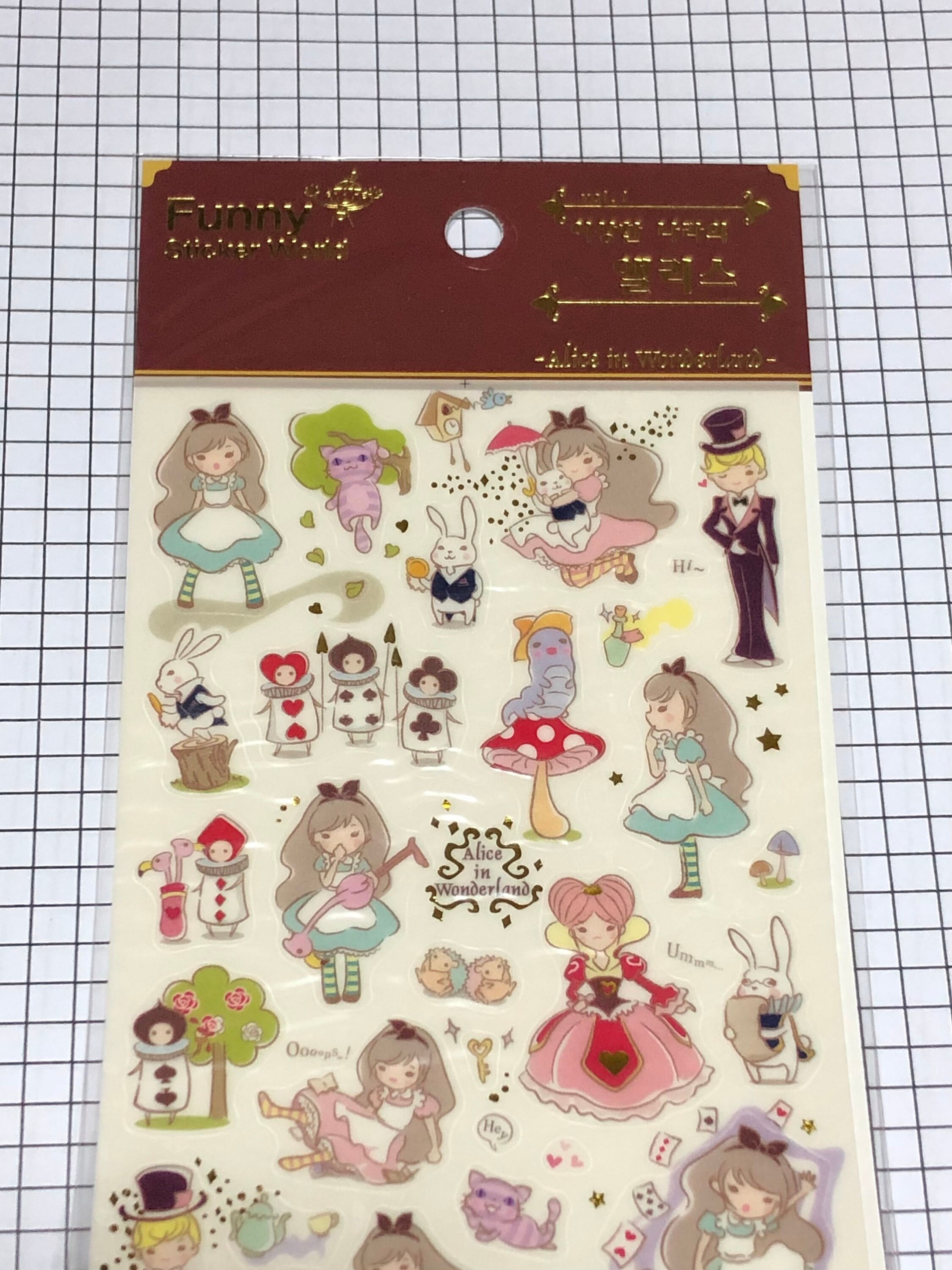 Alice in wonderland sticker Fairy tale Theme Scrapbook | Etsy