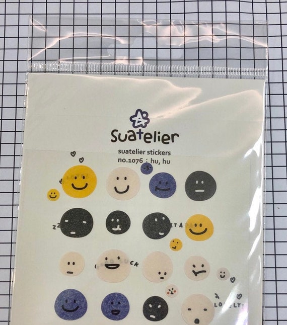 Korean Stickers Smiling FACE Theme Sticker Seal Phone | Etsy