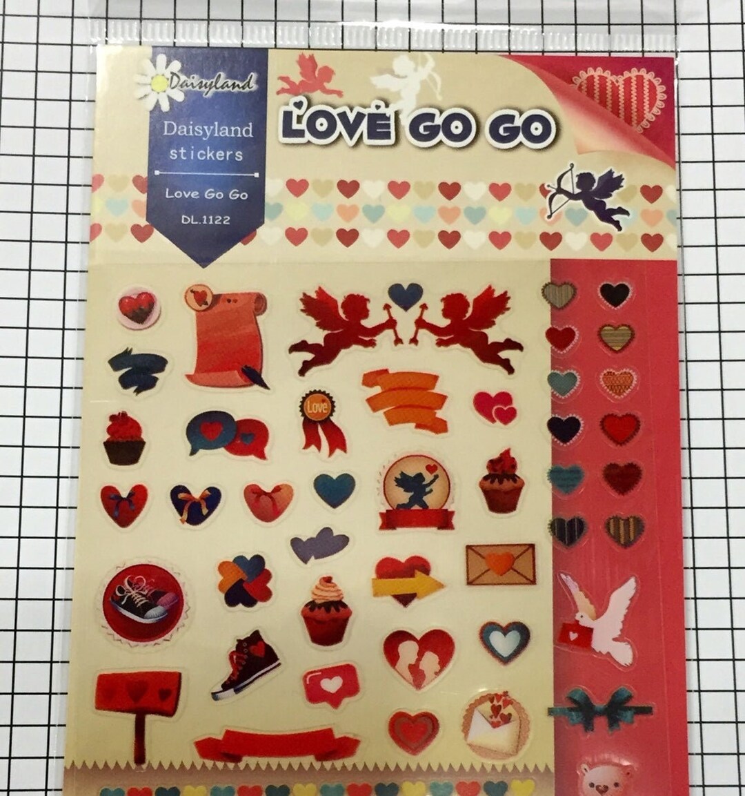 Love Sticker, Love Theme Stickers, Heart Stickers, Kawaii Sticker Sheet ...