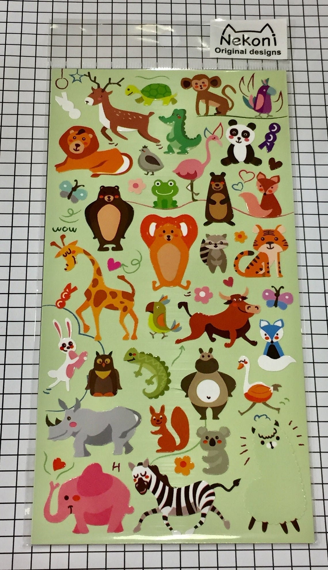 Cute Japanese Sticker Sheet Kawaii ANIMAL Theme Sticker - Etsy UK