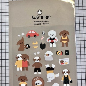 Korean Stickers DOGS Theme Paper Sticker Seal Cute Scrapbook | Etsy