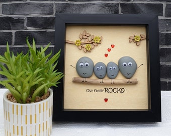 Our Family Rocks Pebble Art - Etsy