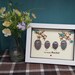 Quirky Family of 4 "our Family Rocks" Pebble Art in White Frame, Family ...