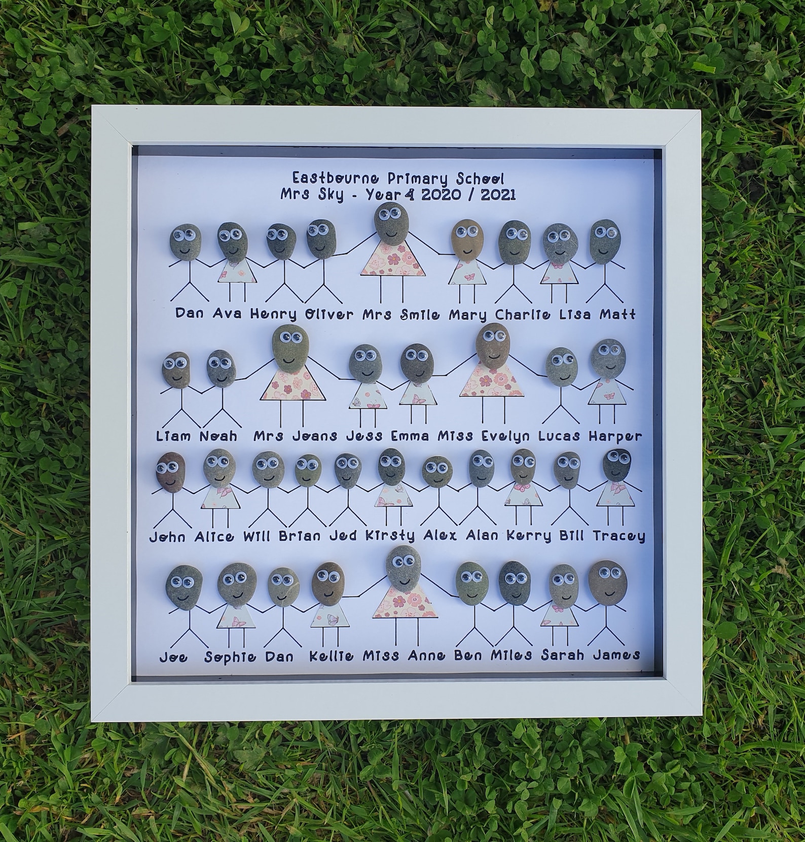 Personalised PEBBLE Art Thank You Teacher Gift Classroom - Etsy UK