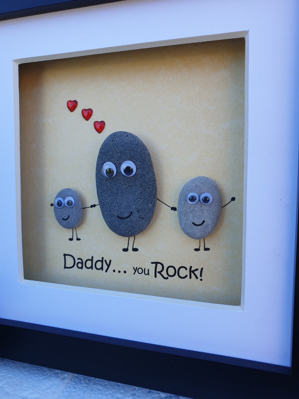 Quirky daddy... You Rock Pebble Art Dad of Two - Etsy