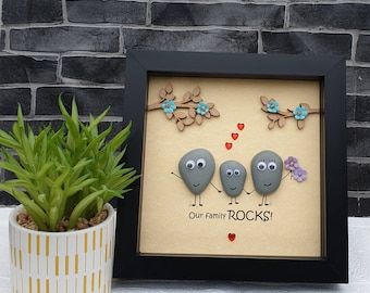 Our Family Rocks Pebble Art - Etsy
