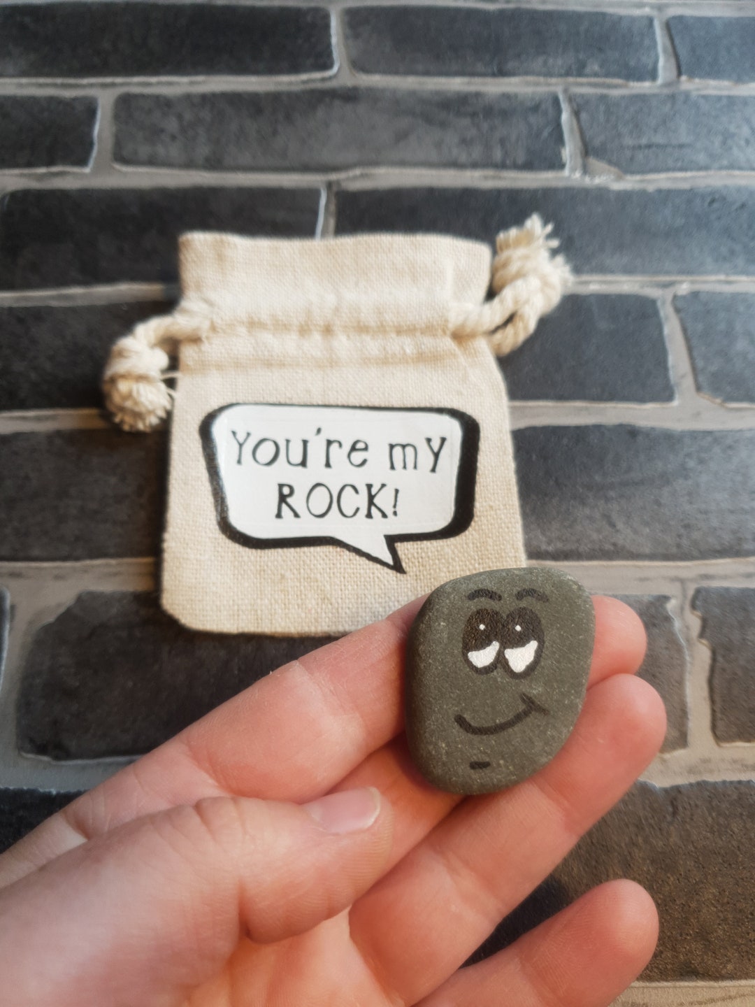 Cute Hand Painted Pebble Pocket Hug With Gift Bag - Etsy