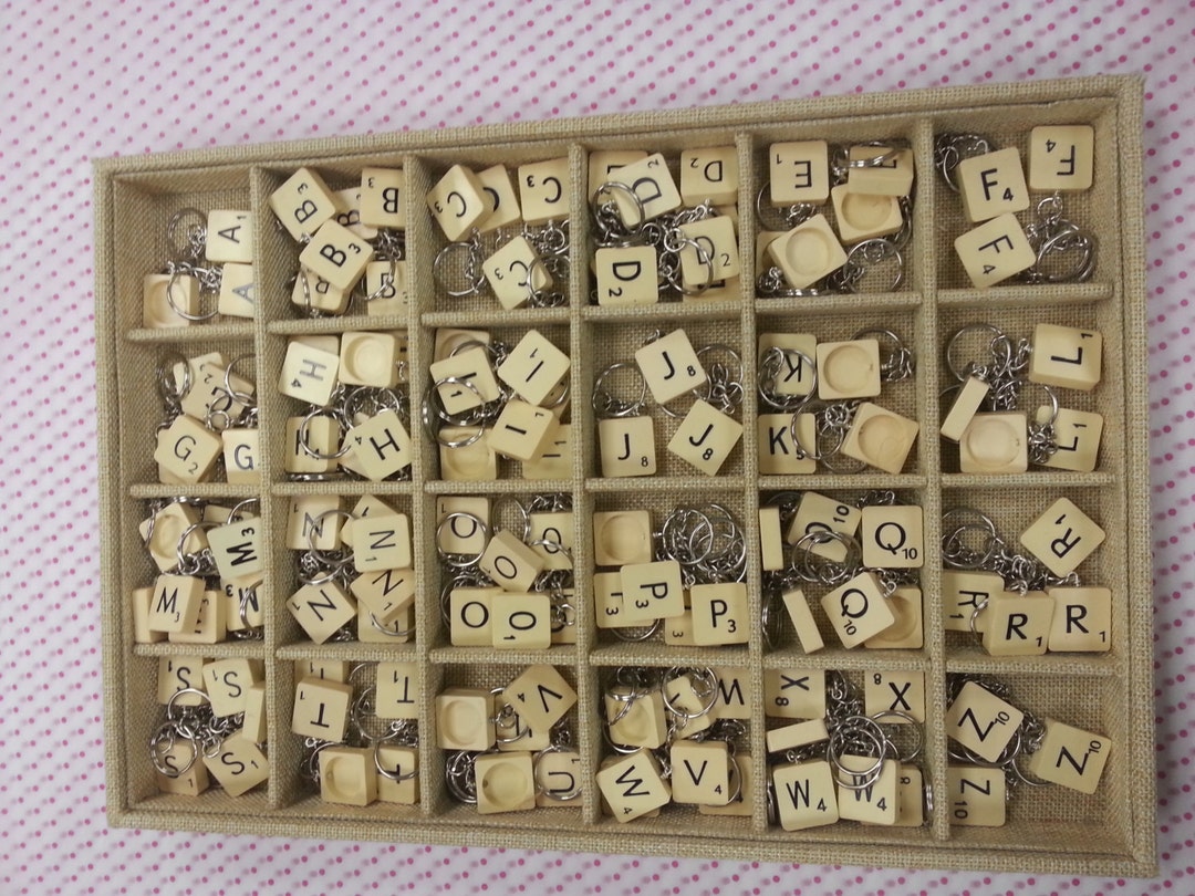Quirky Letter Keyring, Made Using Scrabble Pieces - All Letters ...