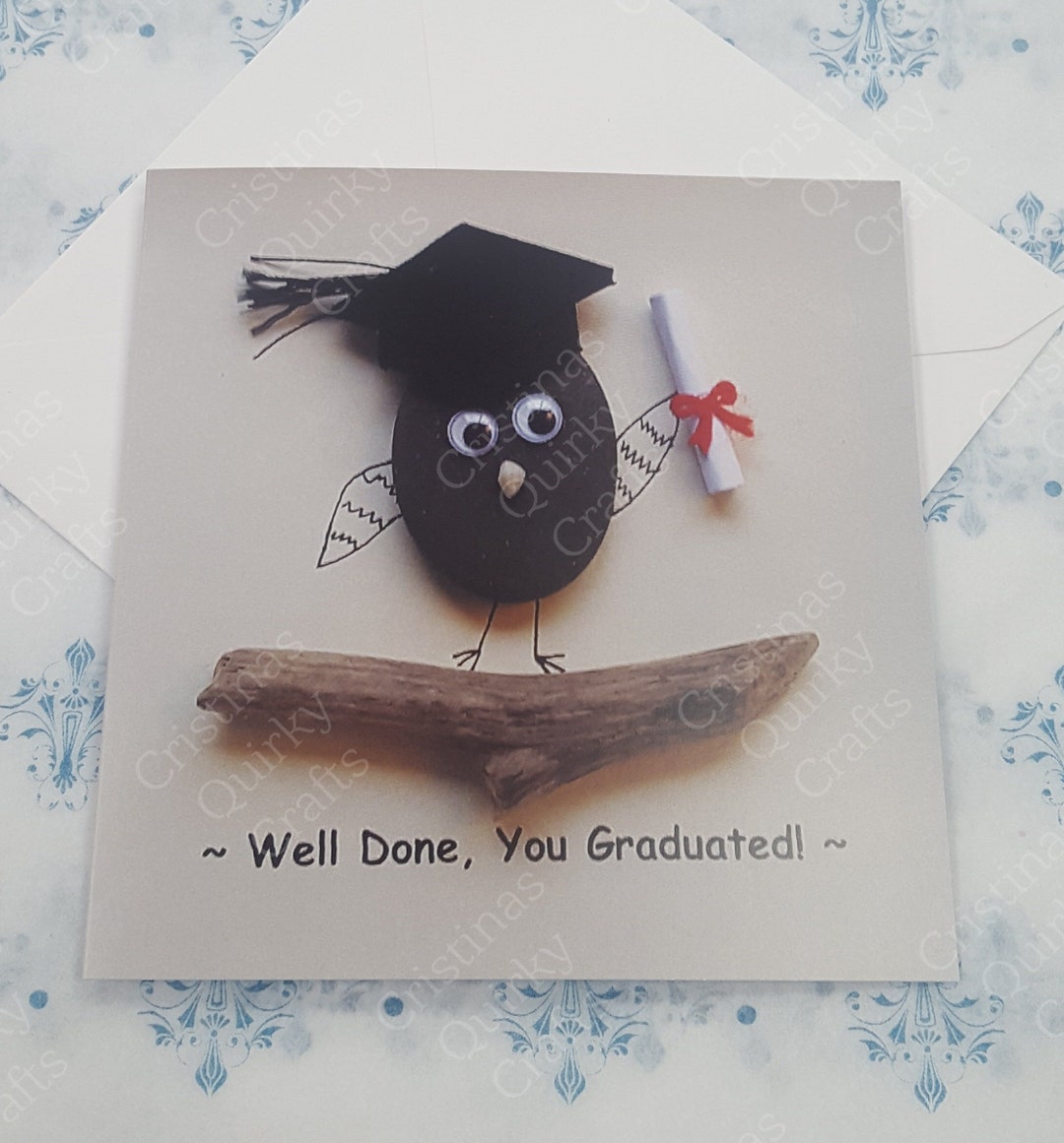 Handmade Greeting Card "well Done, You Graduated!" Graduation Card ...