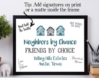 Neighbor Definition Print in Typewriter Font on 5x7, 8x10, 11x14 ...