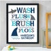 Shark Bathroom Art Print | Bathroom Sign | Kids Bathroom | Bathroom Art ...