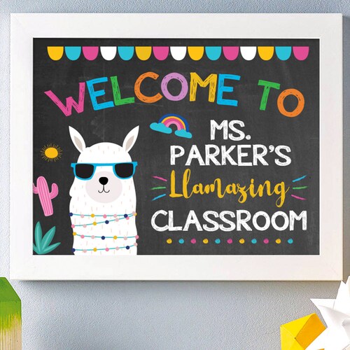 Llama Classroom Welcome Poster Personalized Classroom Decor - Etsy