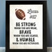 Personalized Football Print | Football Gift | Boy Name Decor ...