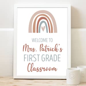 Boho Classroom Welcome Poster | Personalized Classroom Decor | Boho ...