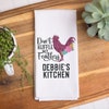Beach House Time Dish Towel Personalized Kitchen Towel Housewarming ...