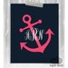 Anchor Monogram Print | Preppy Monogram | Daughter Gift | Nautical ...