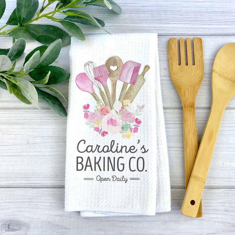 Personalized Baking Co. Dish Towel | Kitchen Utensils Kitchen Towel ...
