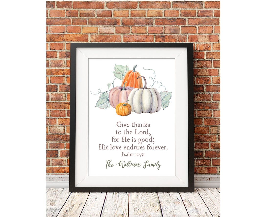 Personalized Fall Print | Halloween Decor | Rustic Fall Decor | Bible ...